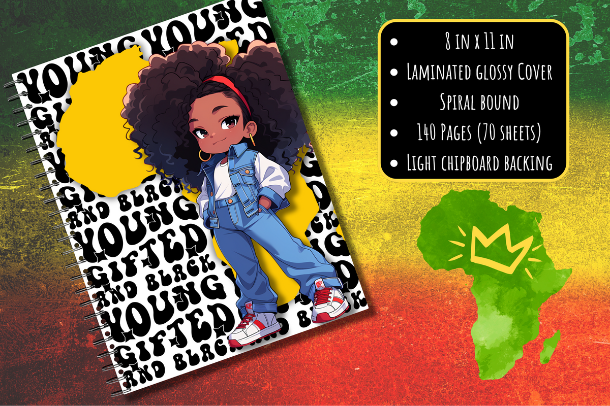Young Gifted and Black Girl Version Notebook| Positively Lena